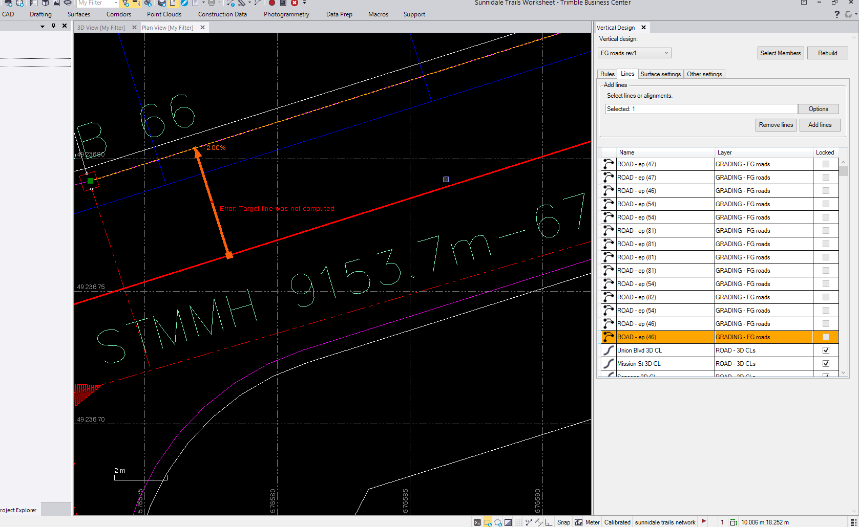 Vertical Design Errors | Trimble Business Center